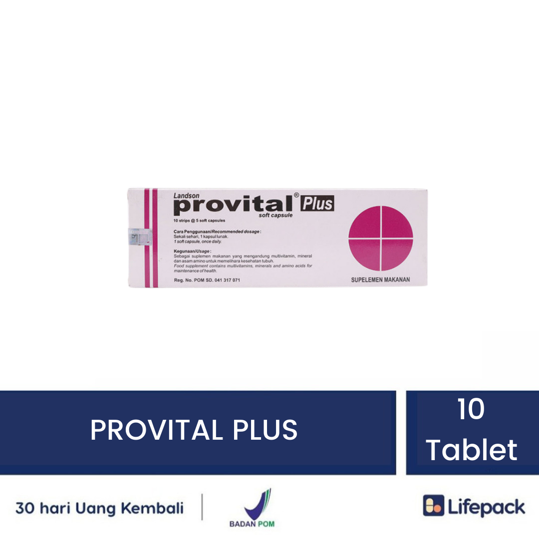 PROVITAL PLUS -10 Tab/1 Strip - Suplemen Daya Tahan Tubuh - LIFEPACK ...