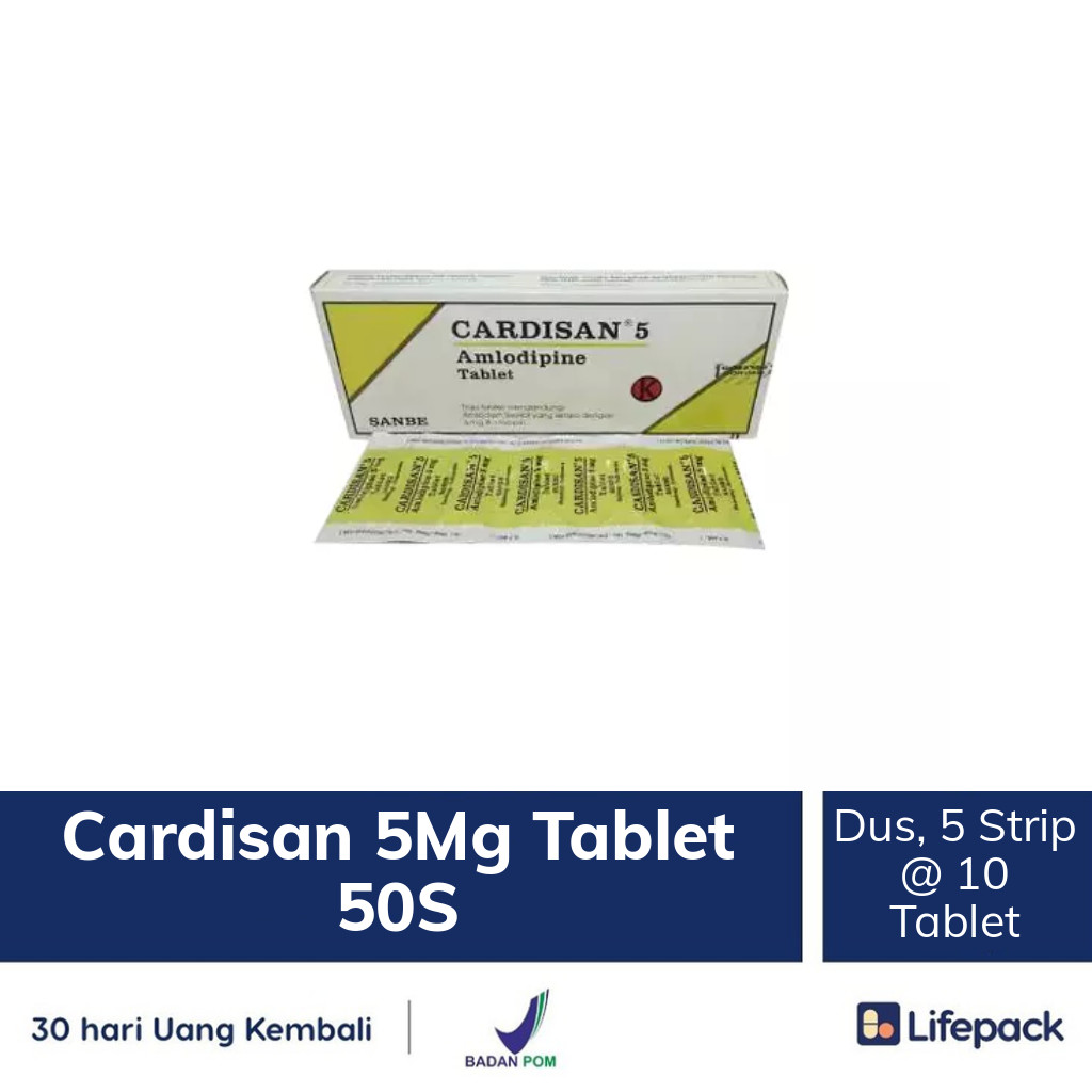 Obat Cardisan 5 MG 50 Tablet – Obat Antihipertensi Golongan ...