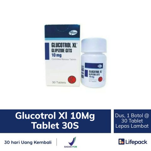 Glucotrol XL 10 MG 30 Tablet – Obat Diabetes Glipizide | Lifepack.id