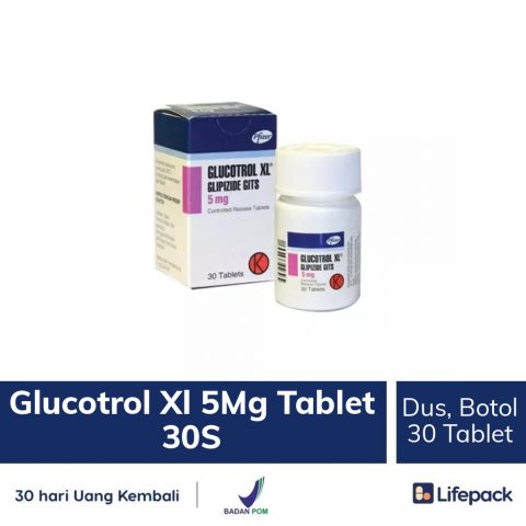 Glucotrol XL 5 MG 30 Tablet – Obat Diabetes Glipizide | Lifepack.id