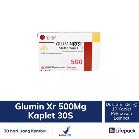 Glumin XR 500 MG 30 Tablet – Obat Diabetes untuk Mengontrol Gula Darah ...