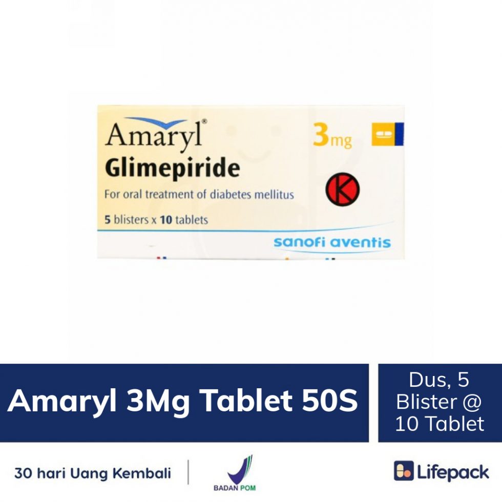 Amaryl 3 MG 50 Tablet - Obat Diabetes | Lifepack.id