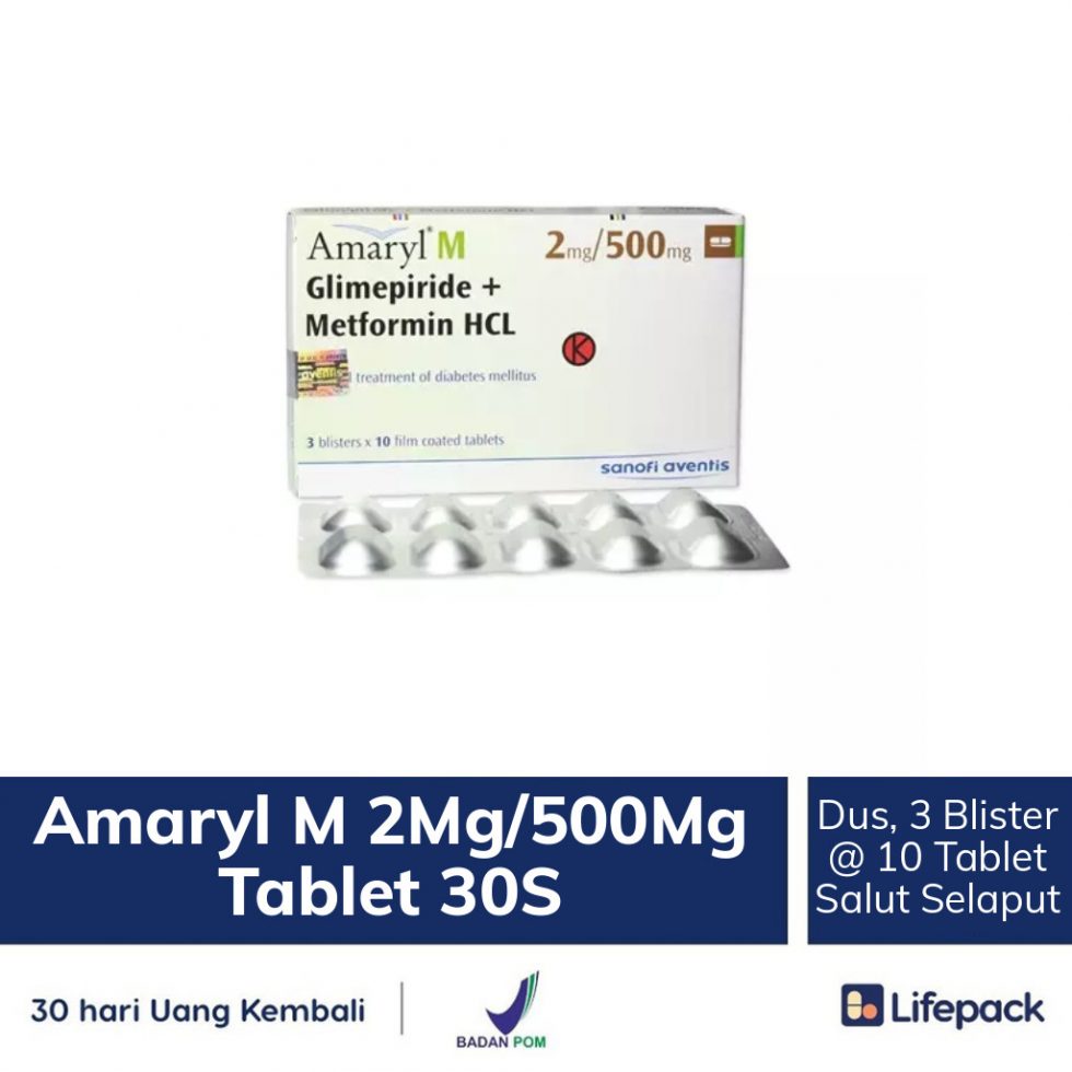 Amaryl M 2MG/500MG 30 Tablet – Obat Diabetes | Lifepack.id