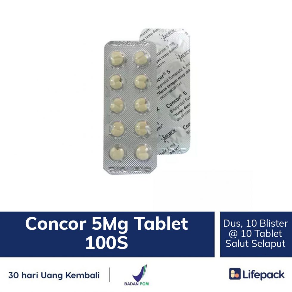 Concor 5 MG 100 Tablet – Obat Penurun Tekanan Darah | Lifepack.id