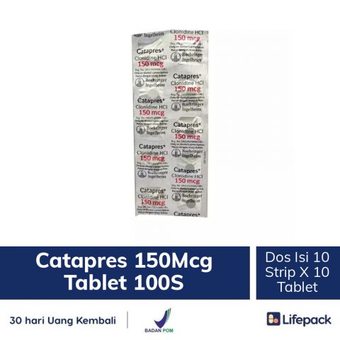Catapres 150 MCG 100 Tablet – Obat Hipertensi | Lifepack.id