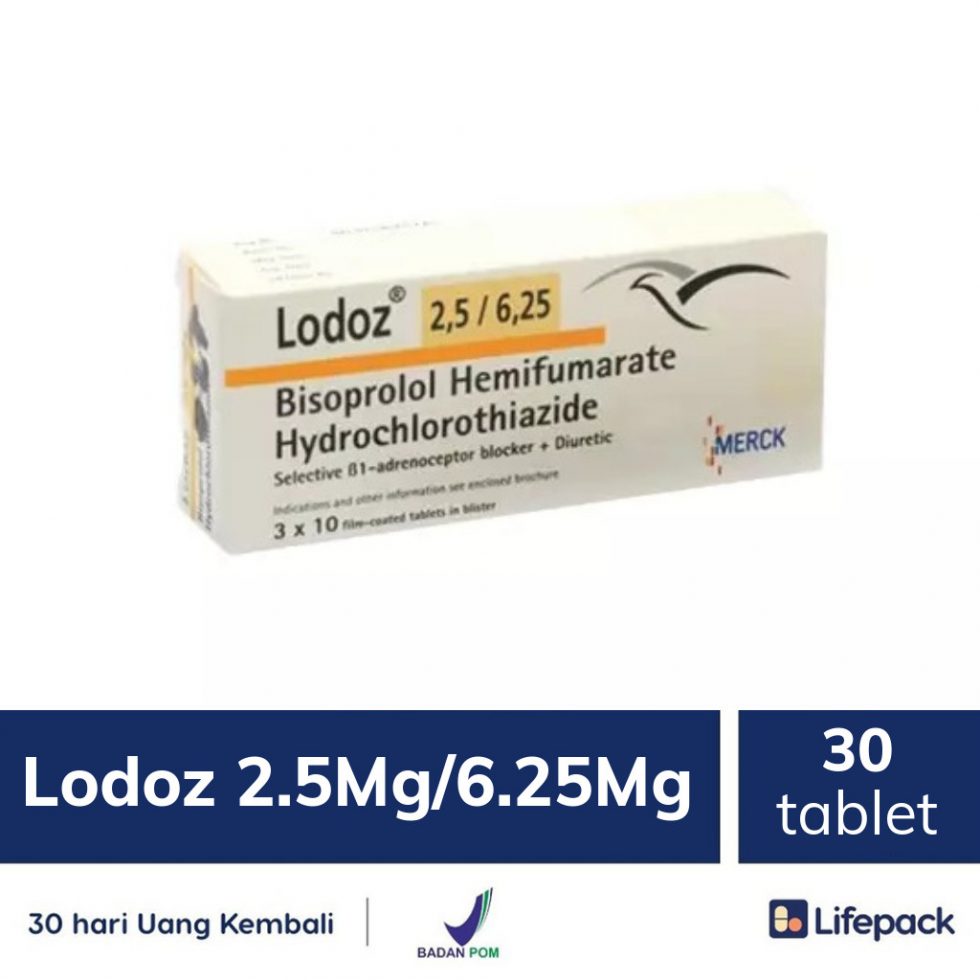 Lodoz 2.5MG/6.25MG 30 Tablet – Obat Hipertensi | Lifepack.id