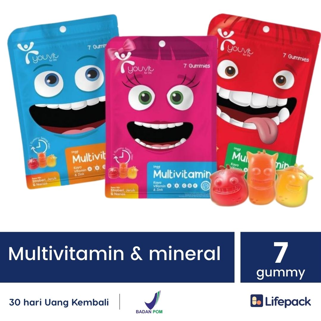 Youvit Multivitamin Anak - 7 tablet - Youvit Multivitamin For Kids | Lifepack.id