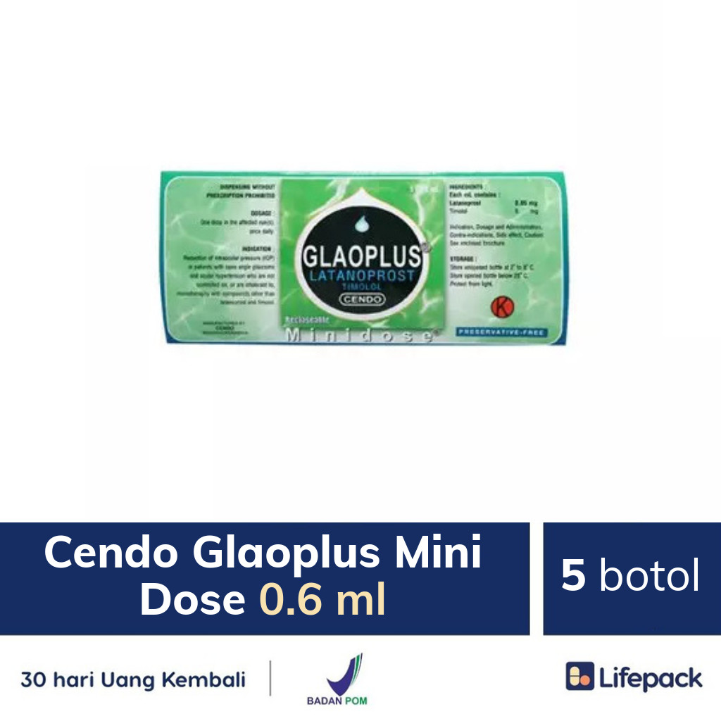 Cendo Glaoplus Mini Dose 0.6 ml - 5 botol | Lifepack.id