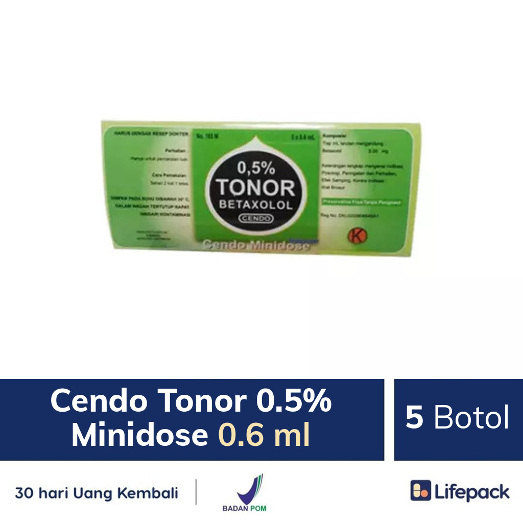 Cendo Tonor 0.5% Minidose 0.6 ml - 5 Botol - 0.6ml | Lifepack.id