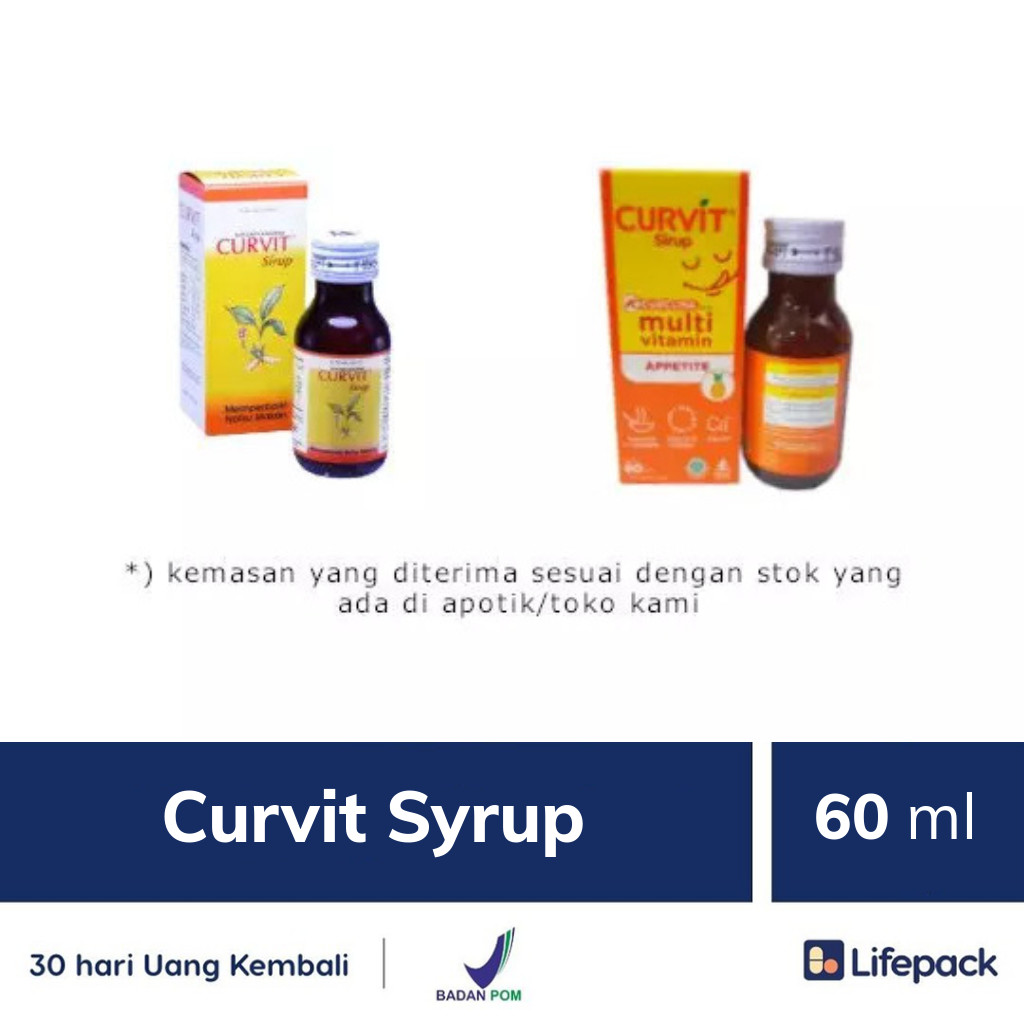 Curvit Syrup - 60 ml - Curvit Sirup Penambah Nafsu Makan | Lifepack.id