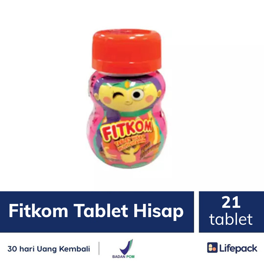 Fitkom Tablet Hisap - 21 tablet - Multivitamin Anak | Lifepack.id