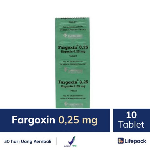 Fargoxin 0.25 MG Tablet 10S – Obat Jantung | Lifepack.id