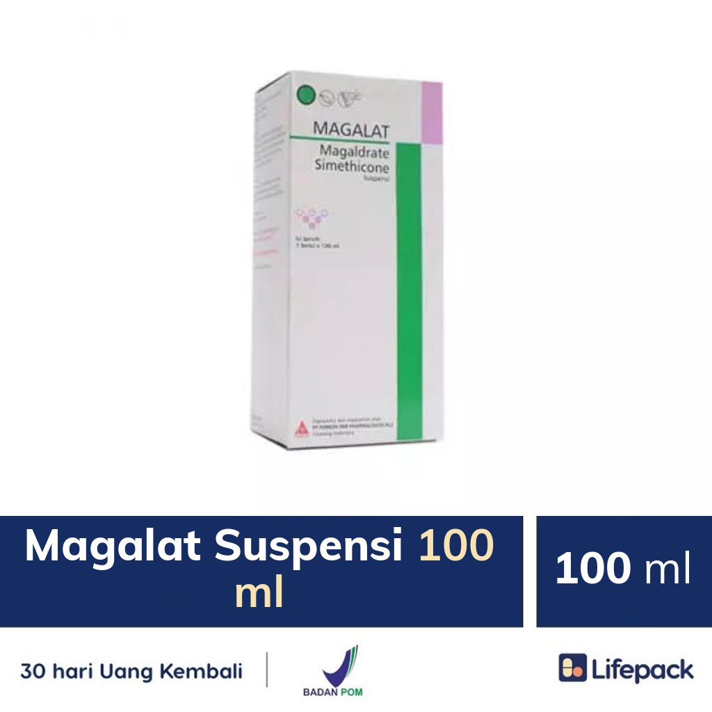 Magalat Suspensi 100 ml - 100 ml - obat maag dan kembung | Lifepack.id
