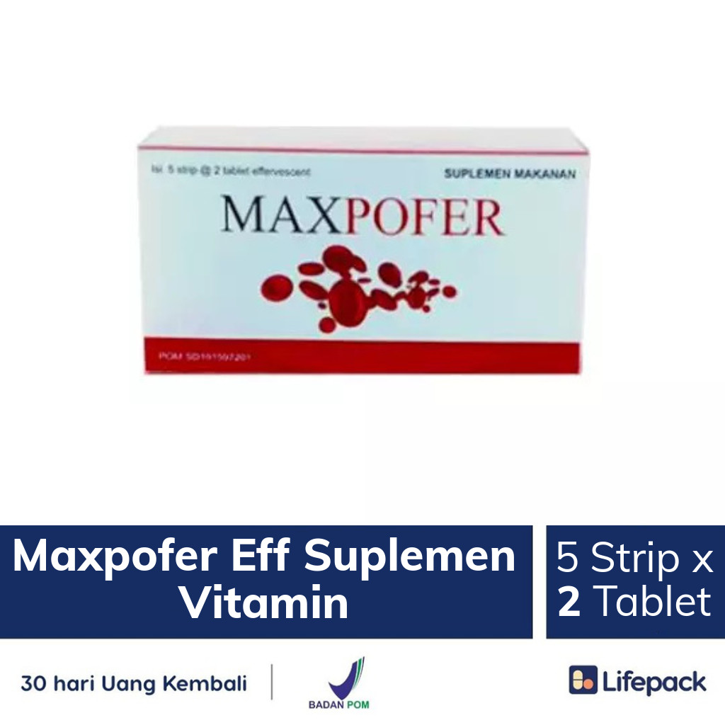 Maxpofer Eff Suplemen Vitamin - 5 Strip x 2 Tablet | Lifepack.id
