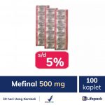 Mefinal 500 mg – 100 kaplet – pereda rasa sakit, nyeri haid 500mg ...