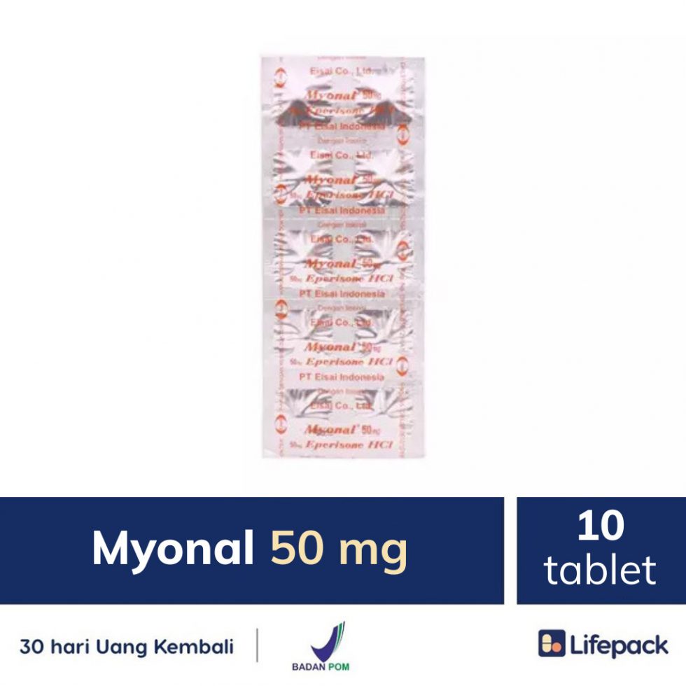Myonal 50MG Tab 10S – Obat Meringankan Nyeri Otot | Lifepack.id