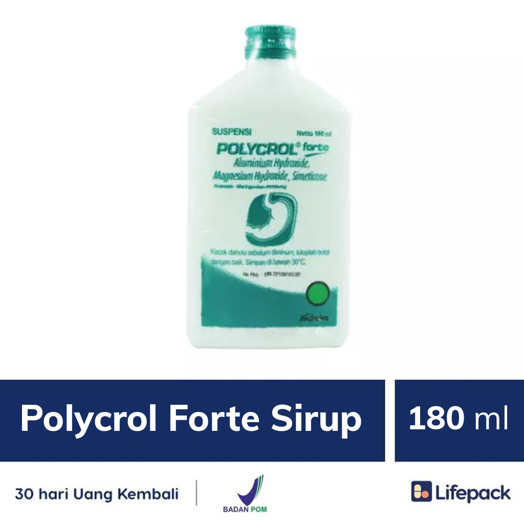 Polycrol Forte Sirup - 180 ml - Obat lambung | Lifepack.id