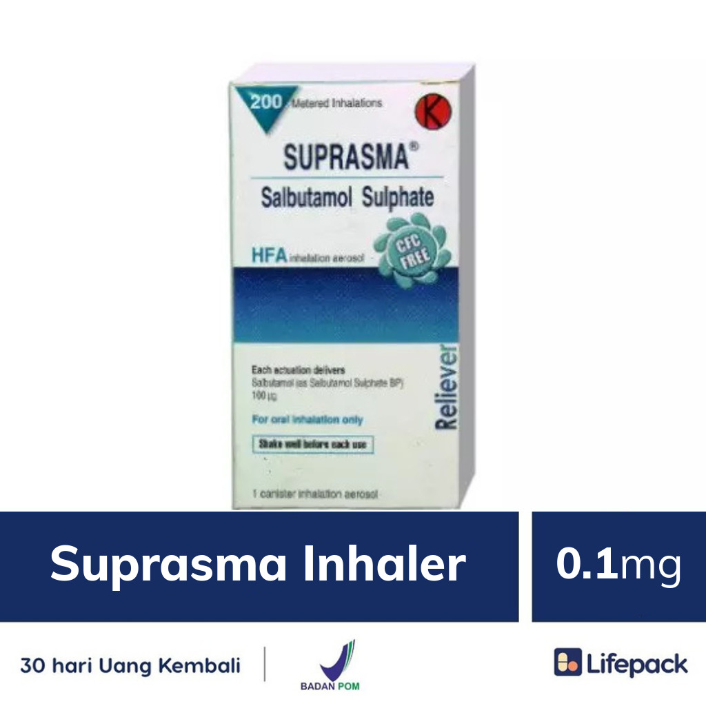 Suprasma Inhaler - 0.1mg - Untuk Sesak Nafas 200 Dosis | Lifepack.id