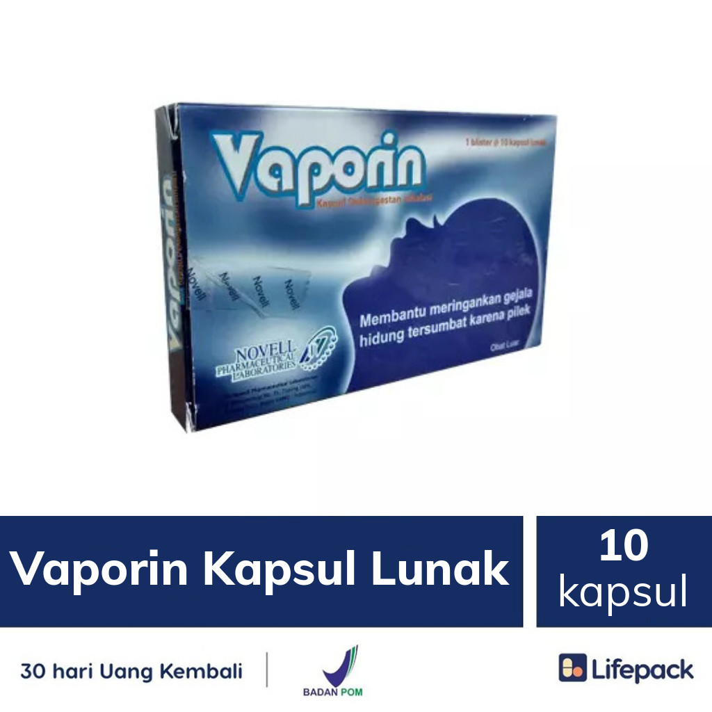Vaporin Kapsul Lunak - 10 kapsul - Cairan Inhalasi Herbal Melegakan ...