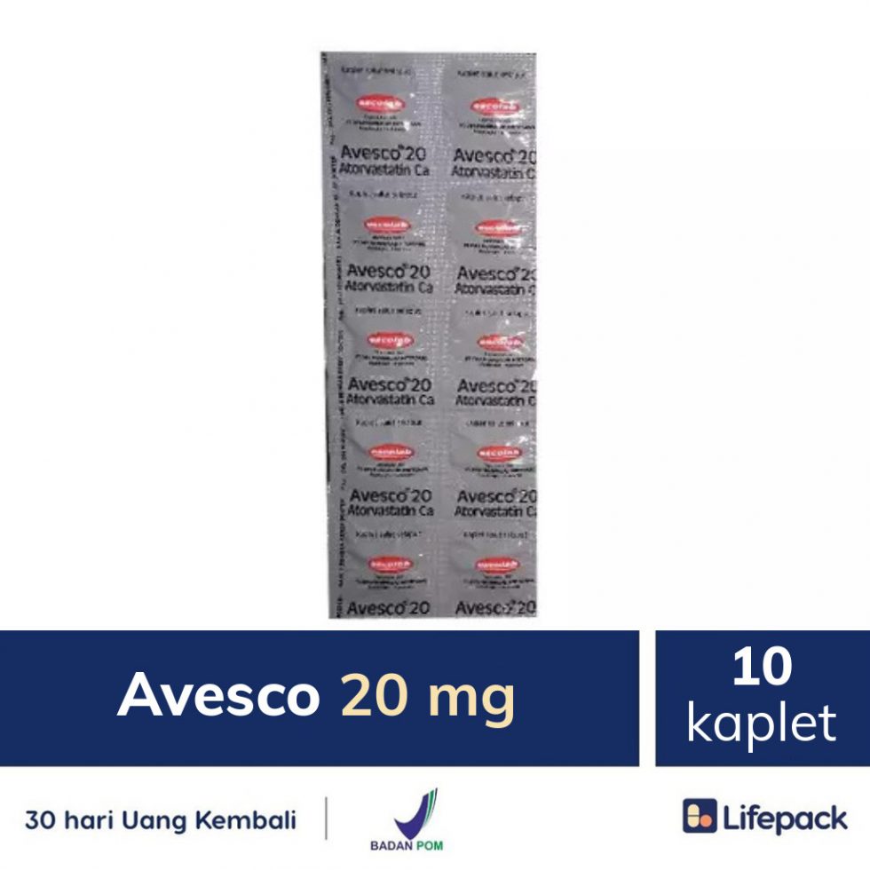 Avesco 20 mg 10 Kapsul – Obat Penurun Kadar Kolesterol LDL | Lifepack.id