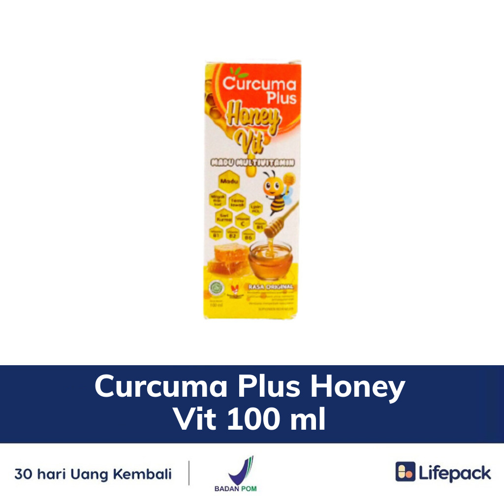 Curcuma Plus Honey Vit 100 ml - Multivitamin Madu Rasa Original ...