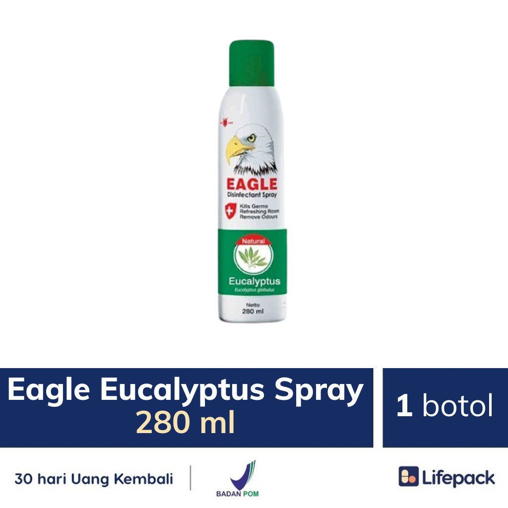 Eagle Eucalyptus Spray 280 ml - 1 botol - Pembasmi Kuman di Permukaan ...